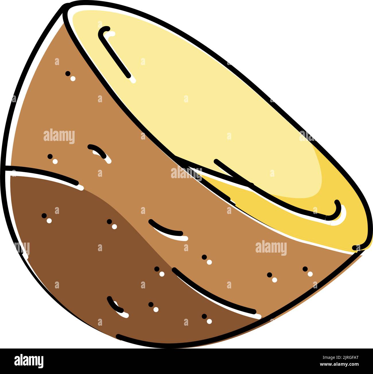 potato cut pieces color icon vector illustration Stock Vector Image ...