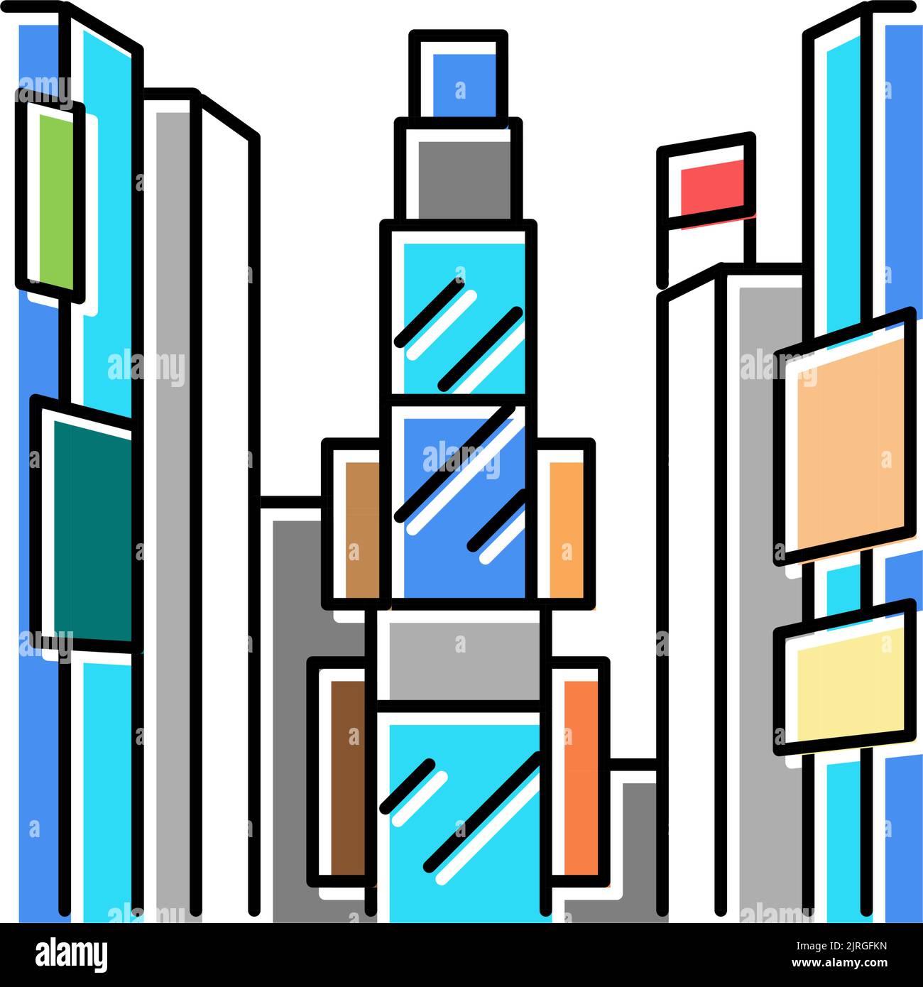 times square color icon vector illustration Stock Vector Image & Art ...