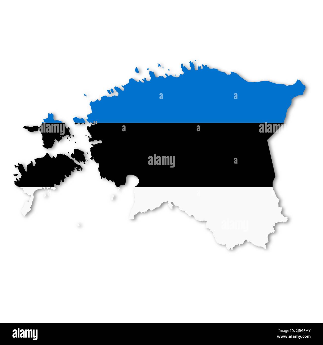 Estonia map on white background with clipping path 3d illustration ...
