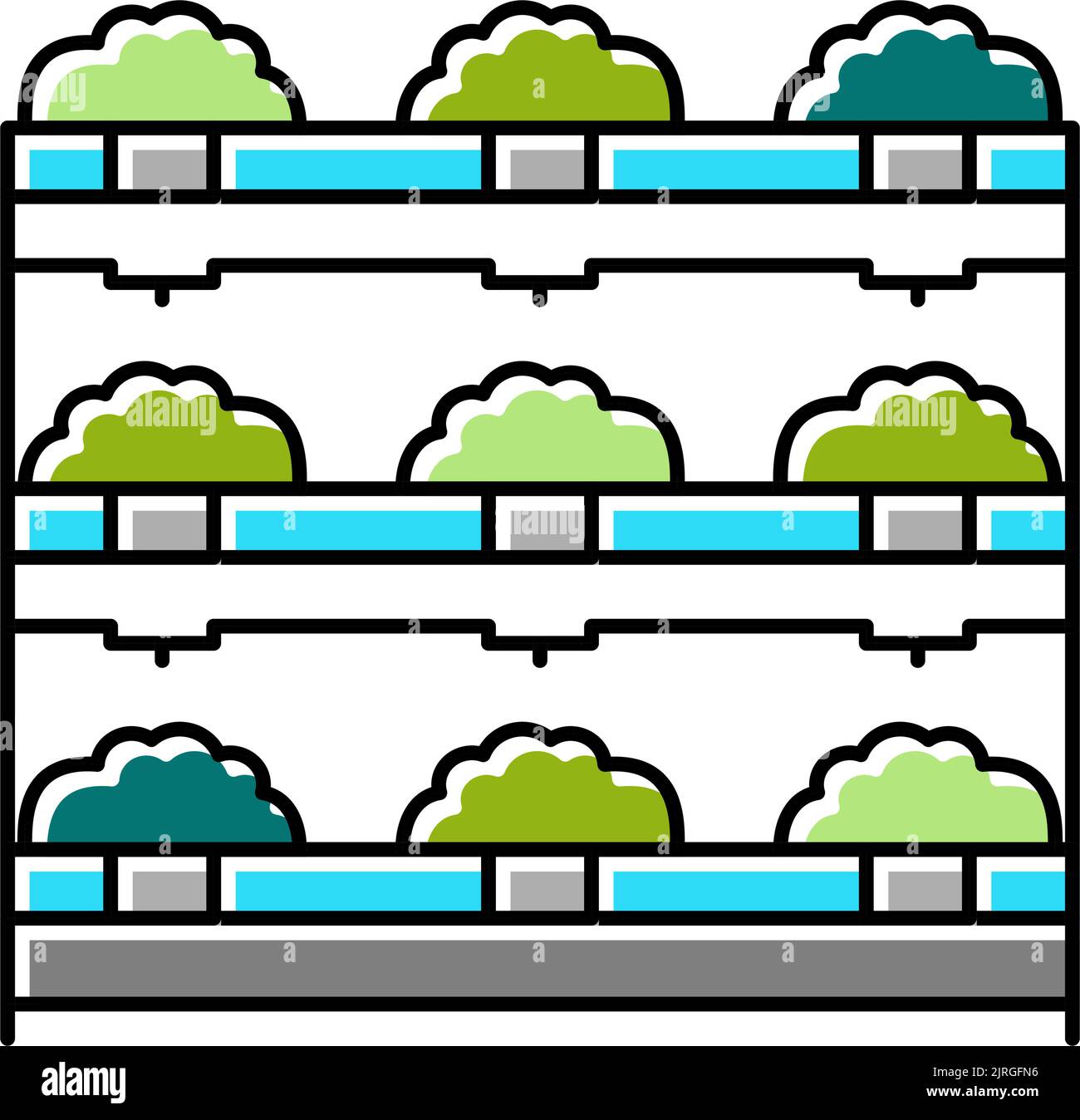 farm hydroponics water irrigation color icon vector illustration Stock ...