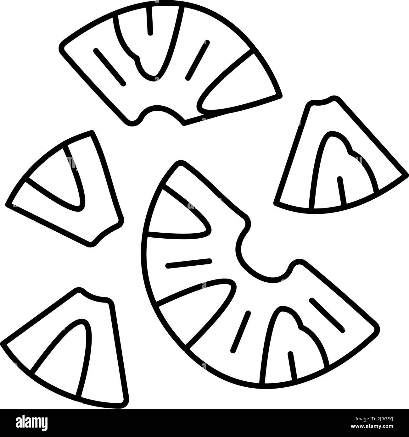 slices pineapple line icon vector illustration Stock Vector Image & Art ...