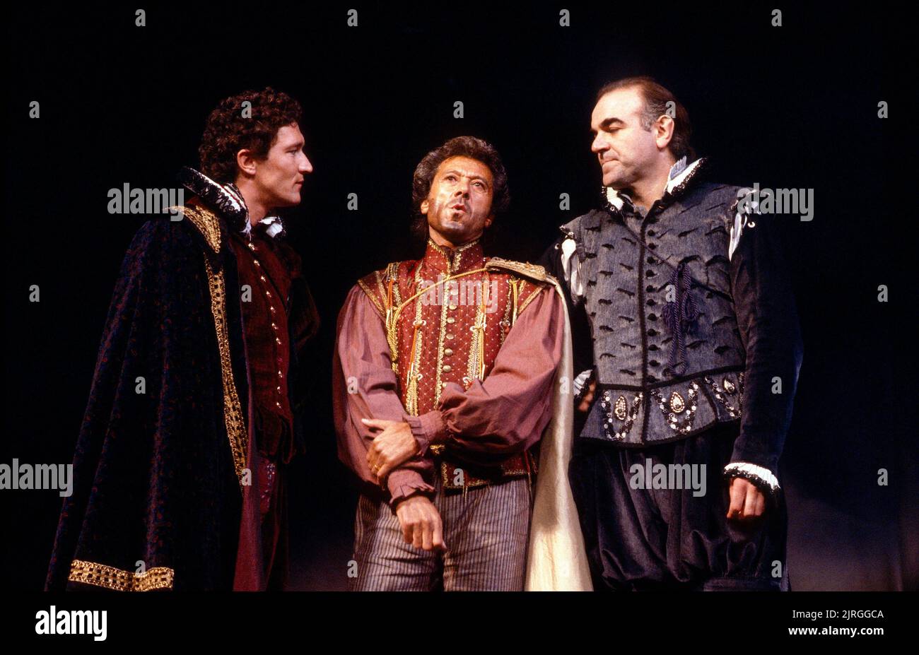 l-r: Mark Arden (Guildenstern), Lionel Blair (Player), Stephen Frost ...