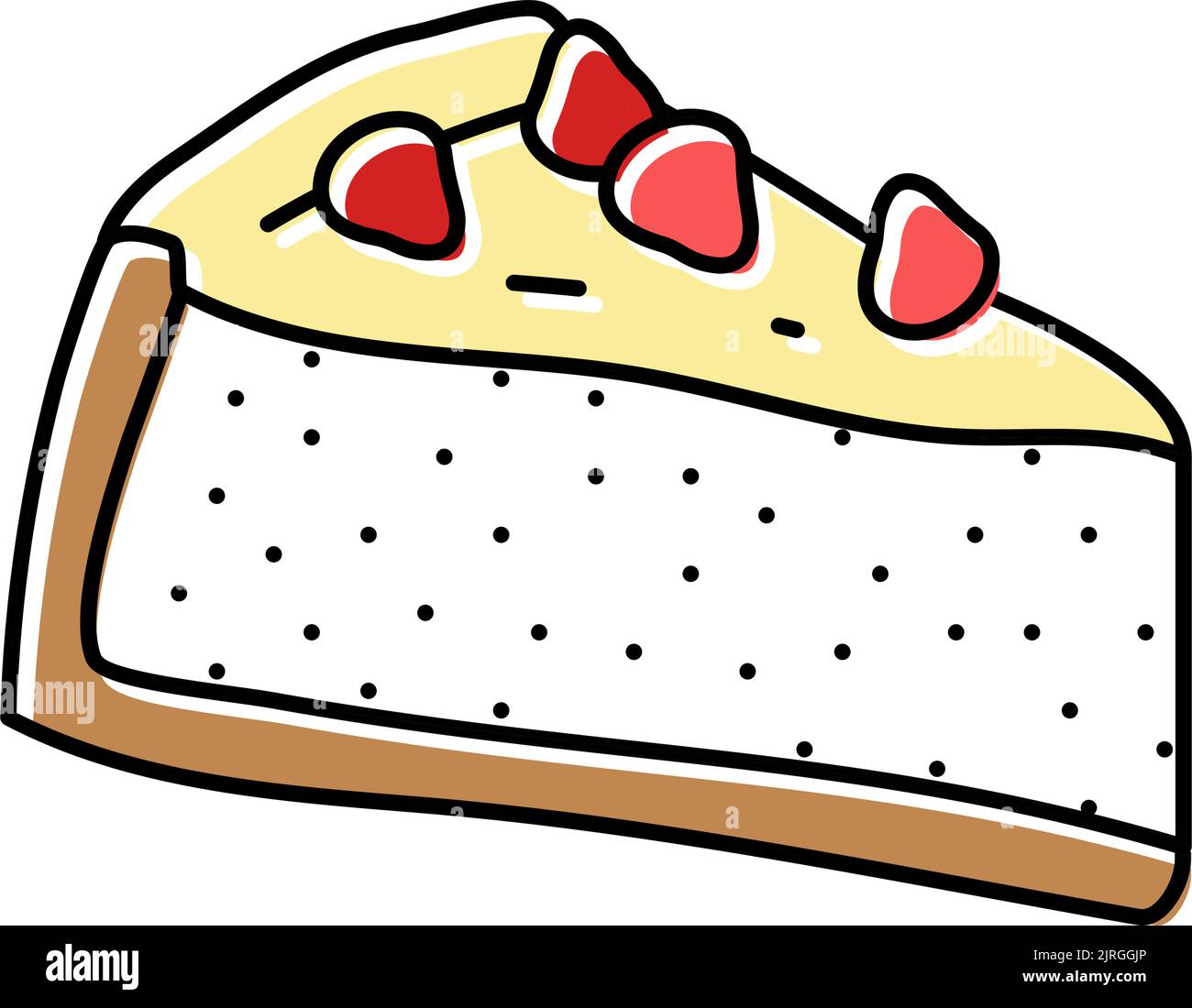 cheesecake food dessert color icon vector illustration Stock Vector ...