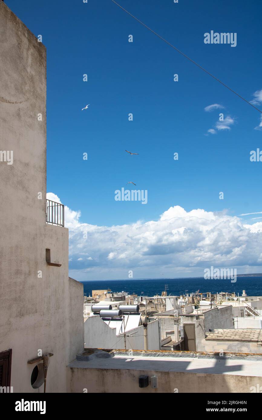 View of Gallipoli and its white houses and roofs Stock Photo - Alamy