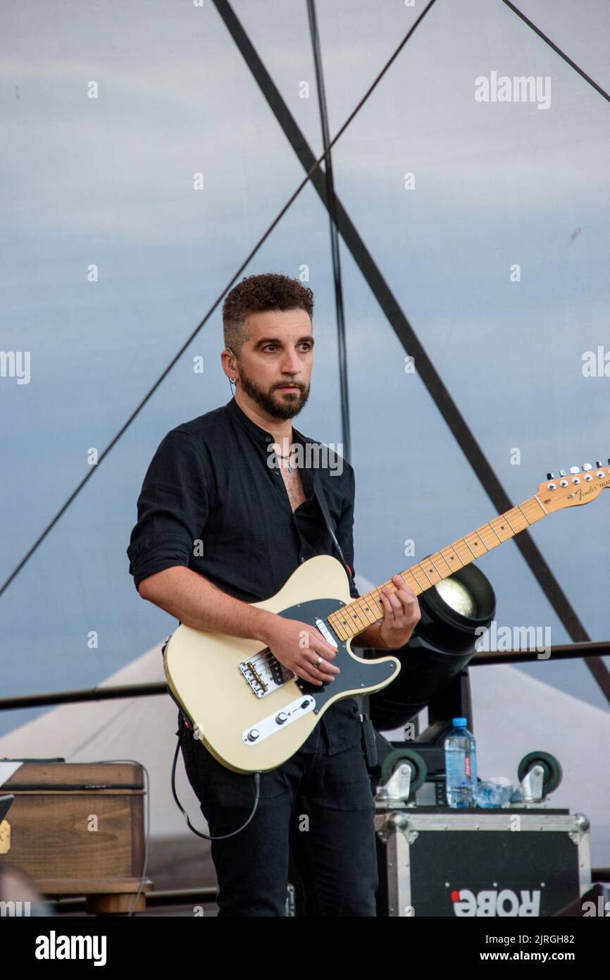 The guitarist of the band of Valeria Stoica live concert at Hangariada ...