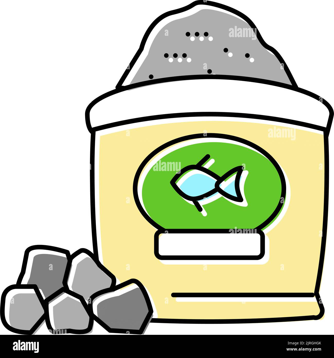 stones aquarium fish color icon vector illustration Stock Vector Image ...
