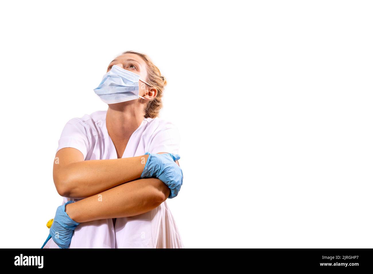 Hospital nurse sad tired Cut Out Stock Images & Pictures - Alamy