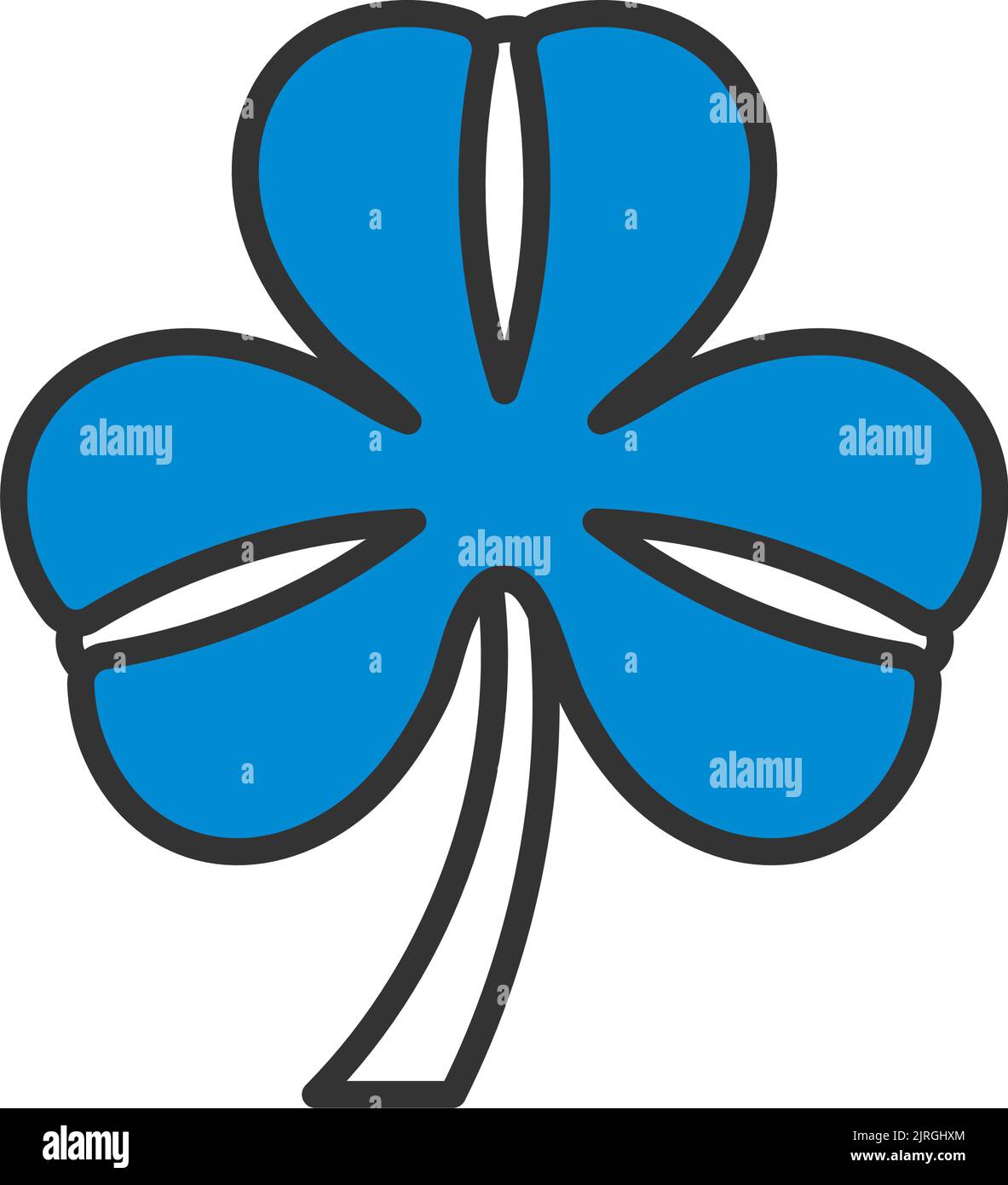Shamrock Icon. Editable Bold Outline With Color Fill Design. Vector ...