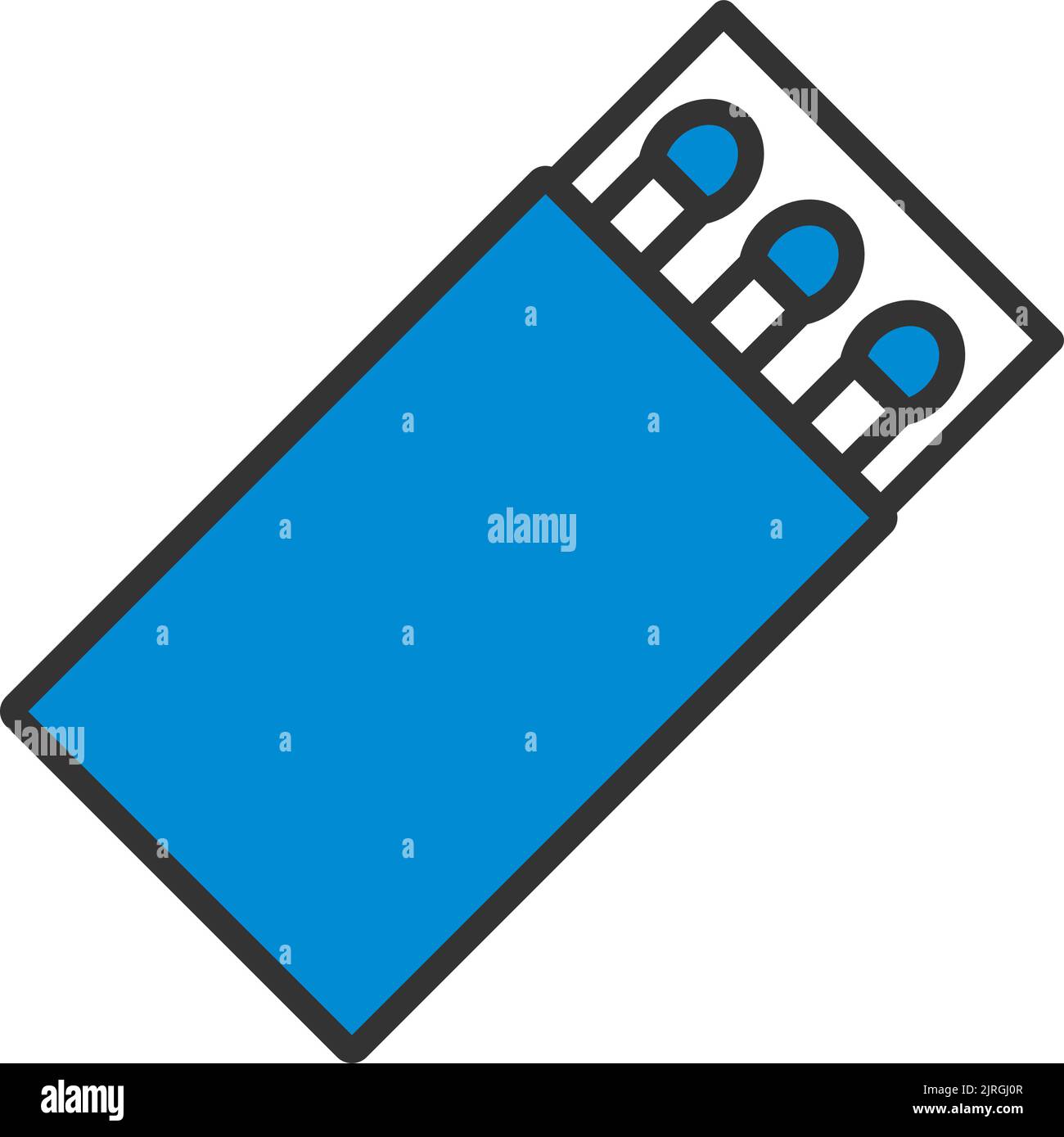Icon Of Match Box. Editable Bold Outline With Color Fill Design. Vector ...