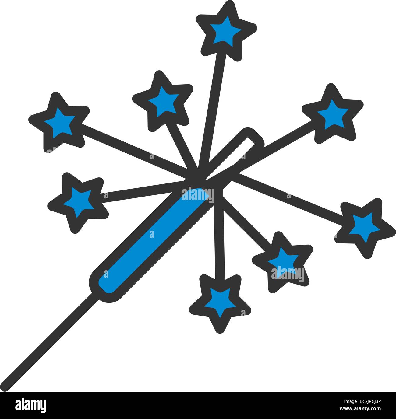 Party Sparkler Icon. Editable Bold Outline With Color Fill Design ...