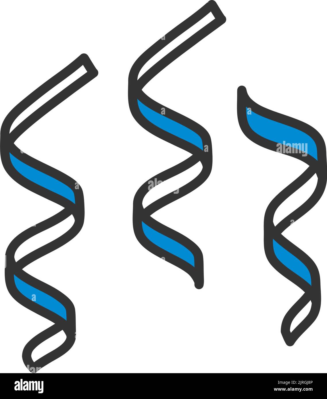 Party Serpentine Icon. Editable Bold Outline With Color Fill Design ...