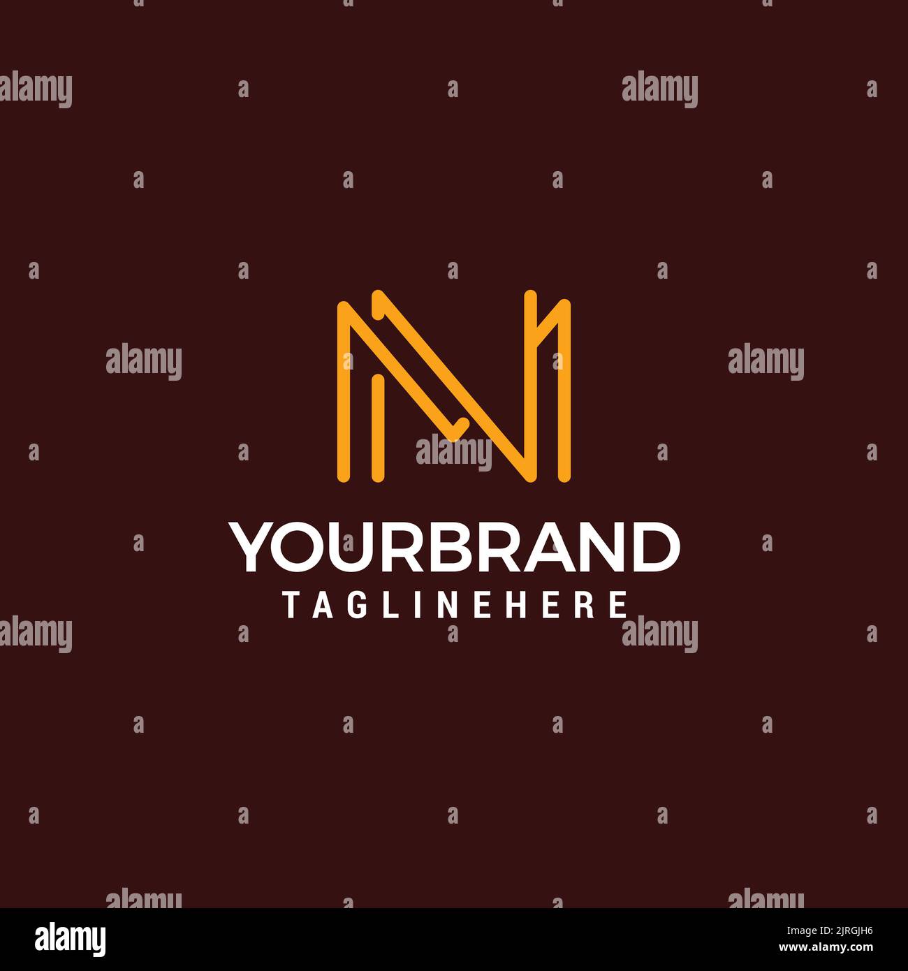 Alphabet letters monogram icon logo of MN or NM design vector Stock ...