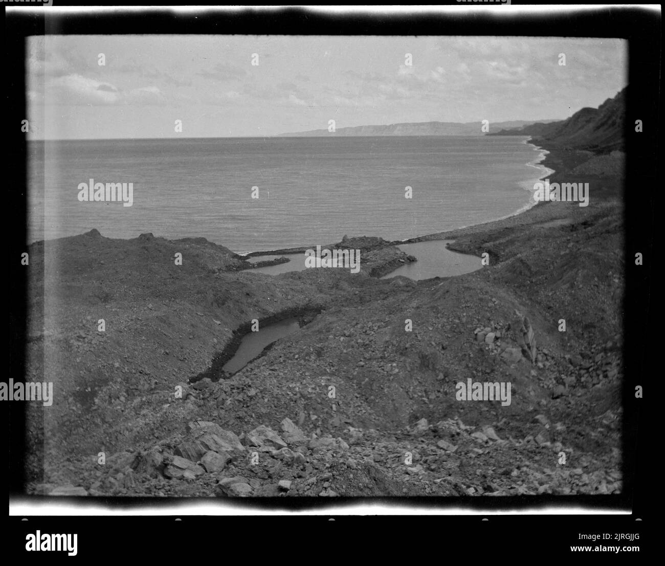 Slip north of Mohaka - large slip in distance, 1931, by Dr Patrick ...