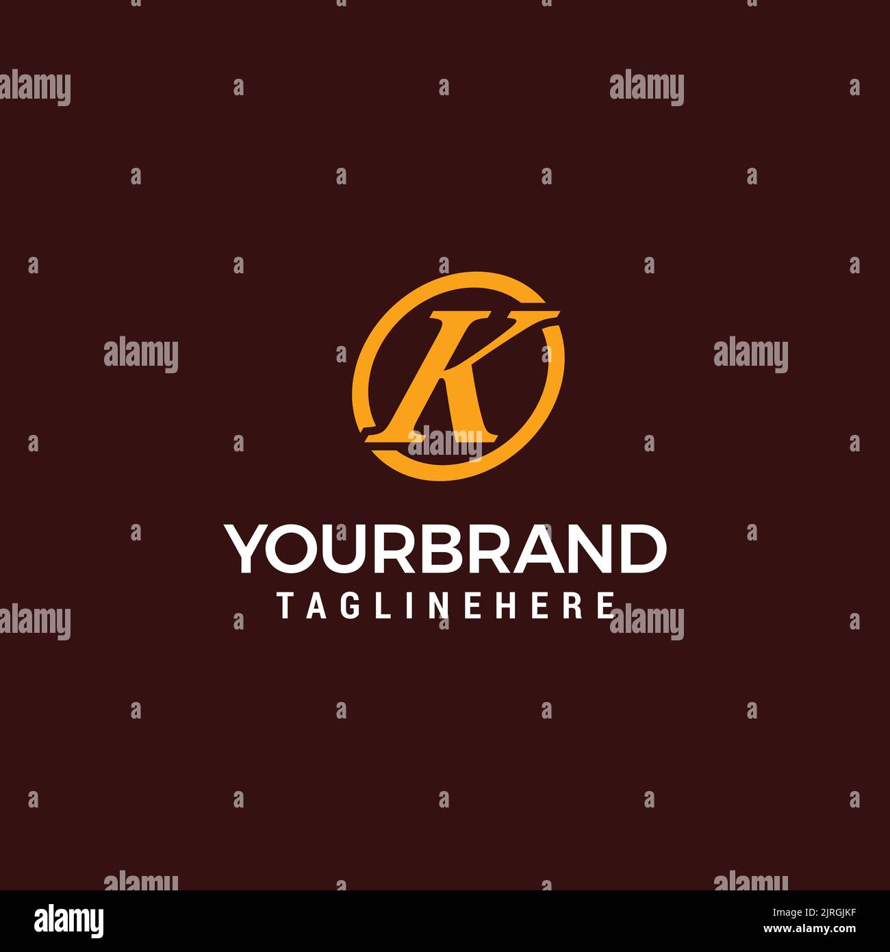 Simple Elegant Initial Letter Type K Logo design Symbol vector Icon ...