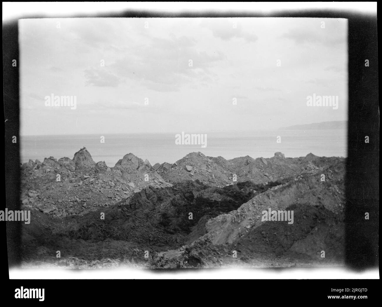 Large slip at Mohaka, 1931, by Dr Patrick Marshall Stock Photo - Alamy