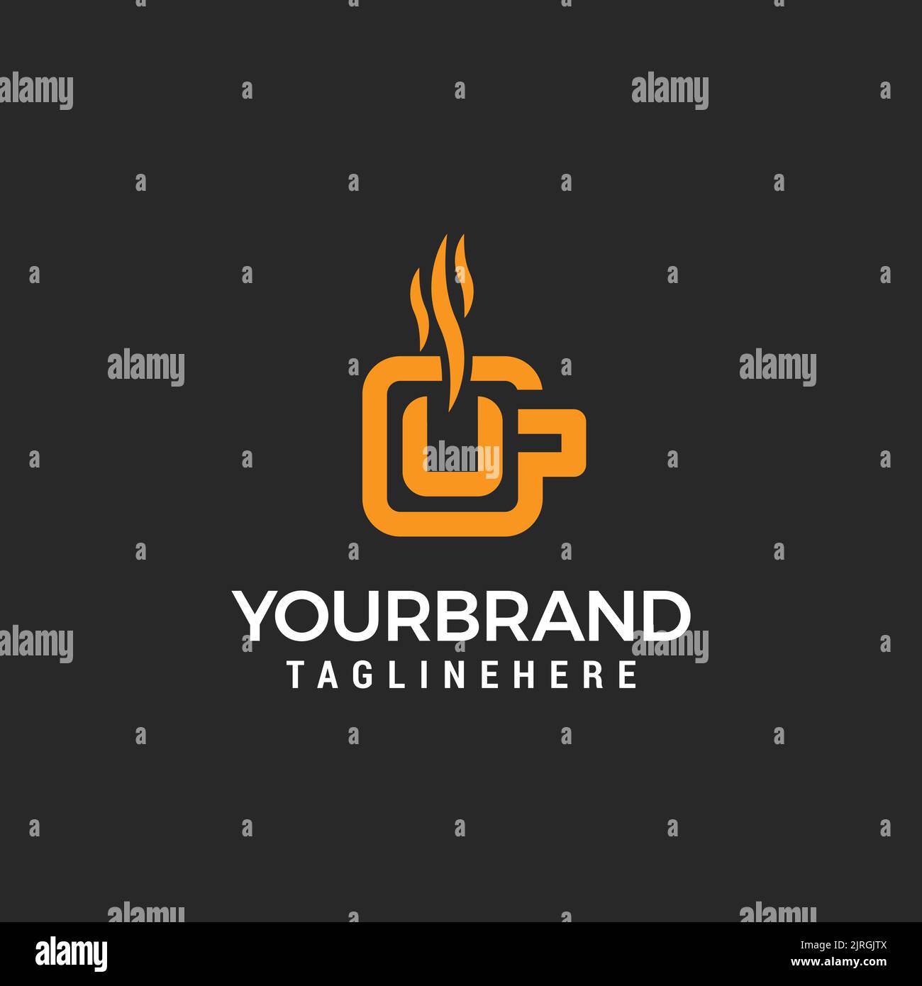 CUP Abstract Letters logo design template vector Stock Vector Image ...