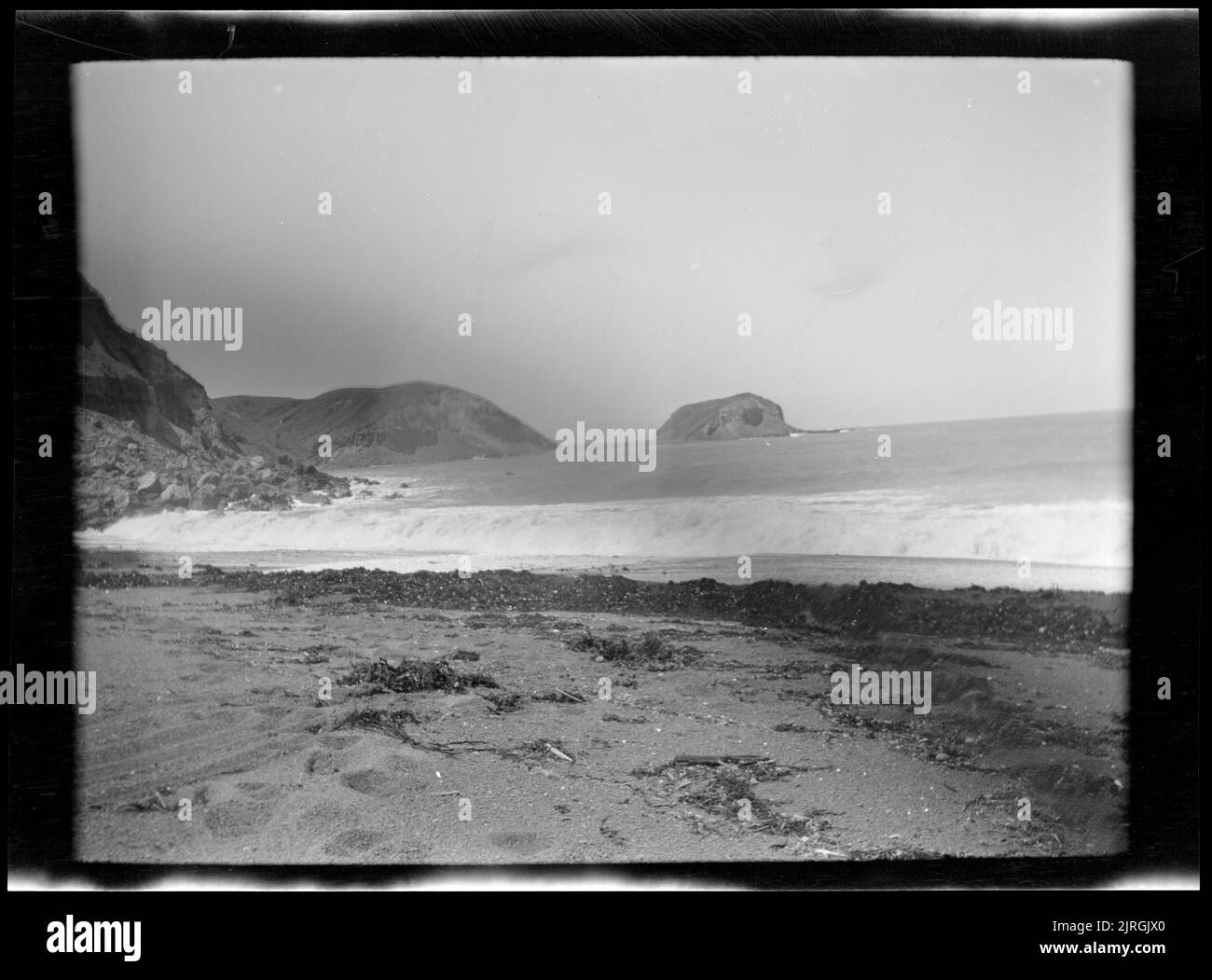 Tangoio slipped and raised road, 1931, by Dr Patrick Marshall Stock ...