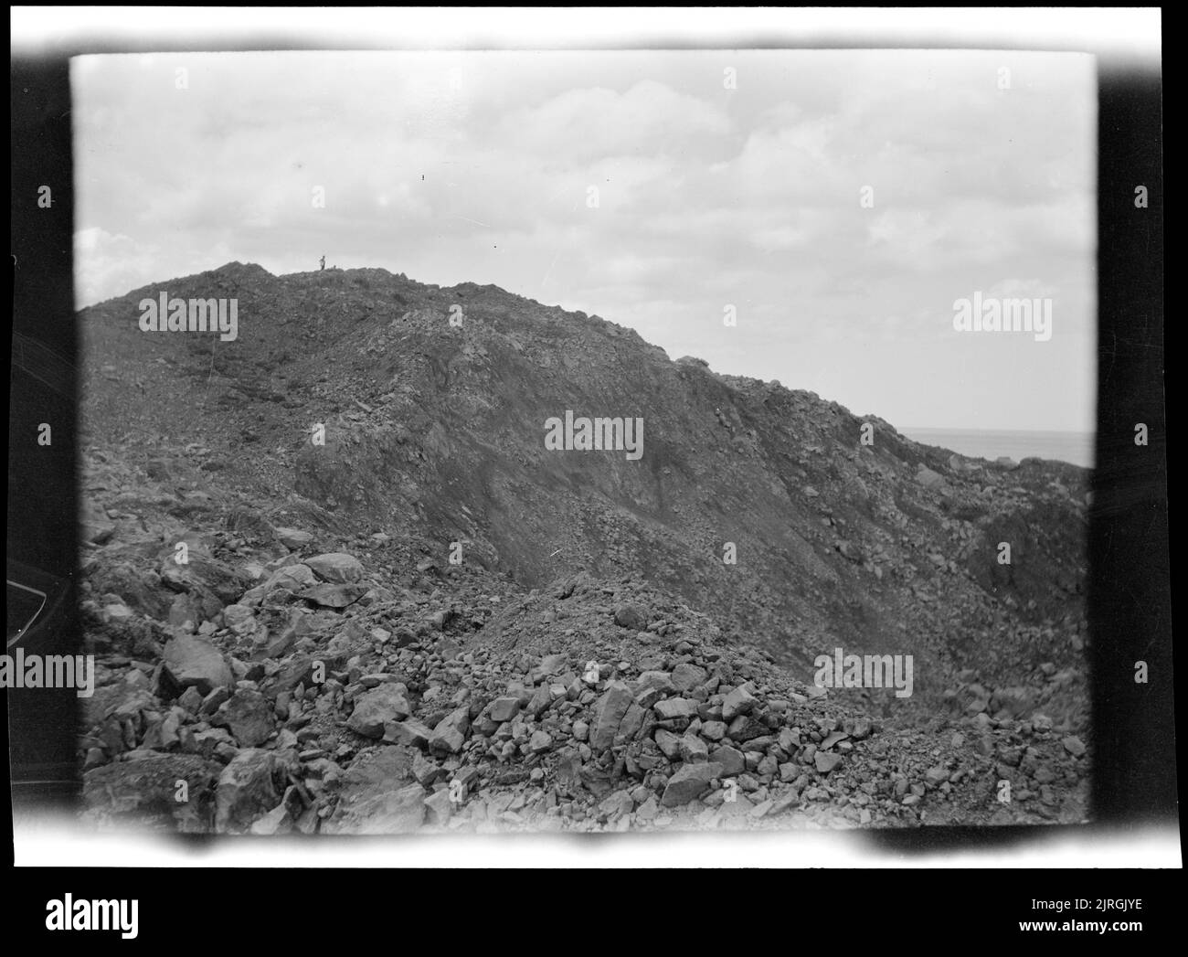 Tangoio slipped and raised road, 1931, by Dr Patrick Marshall Stock ...