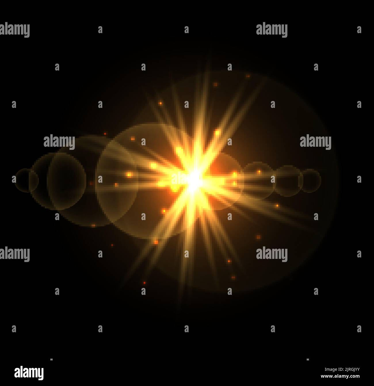 Star light in space. Realistic glowing burst effect Stock Vector Image ...