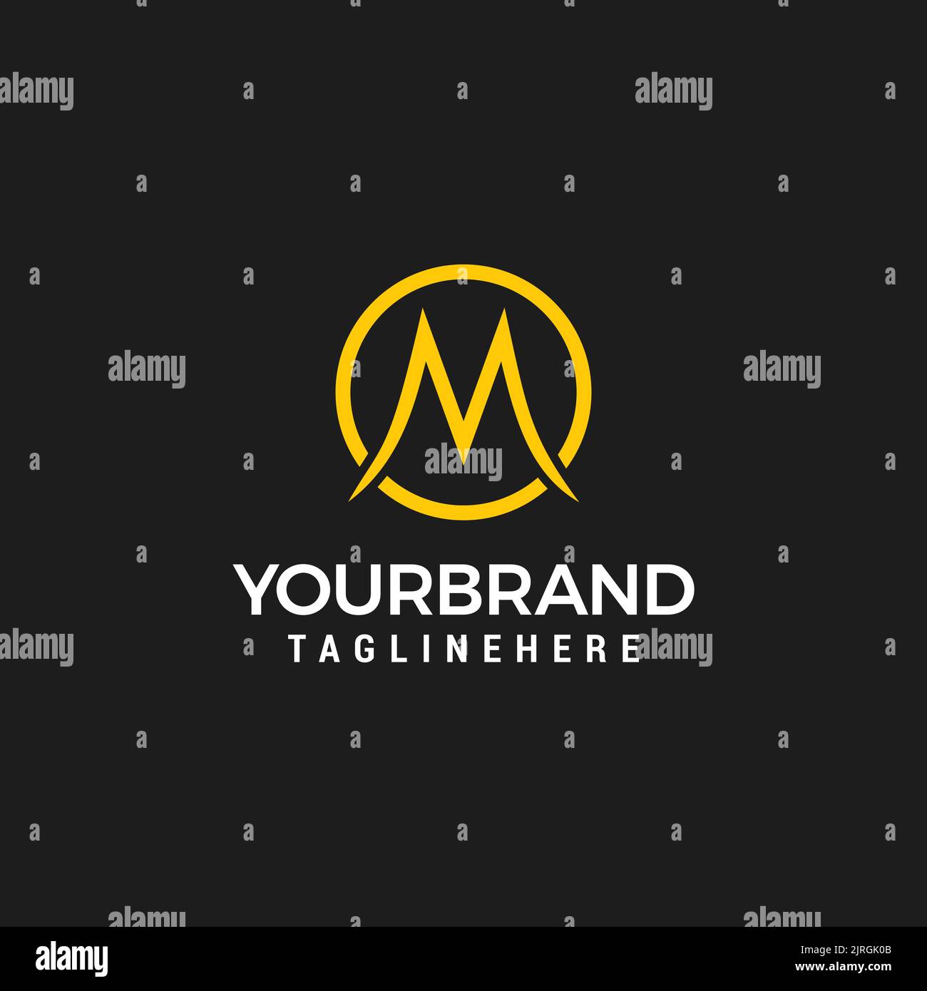 Simple Elegant Initial Letter Type M Logo Sign Symbol Icon Stock Vector ...