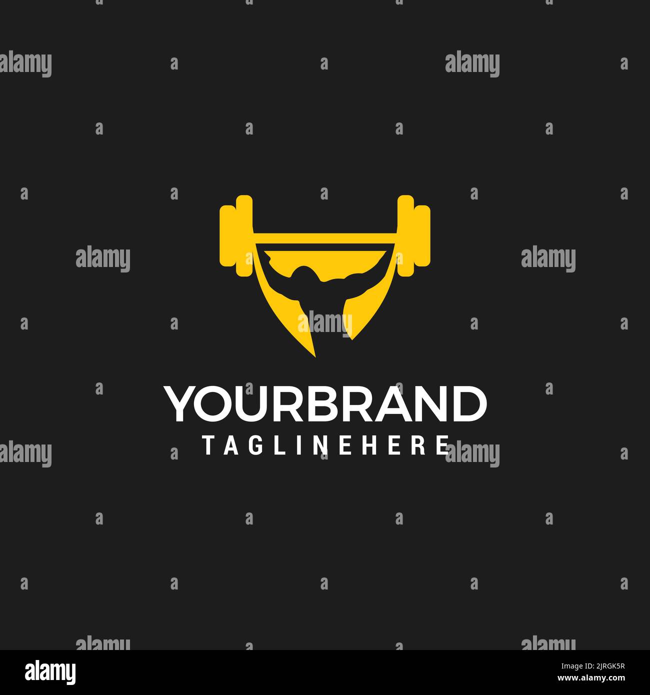 Shield gym vector logo design Suitable for security symbol fitness and ...