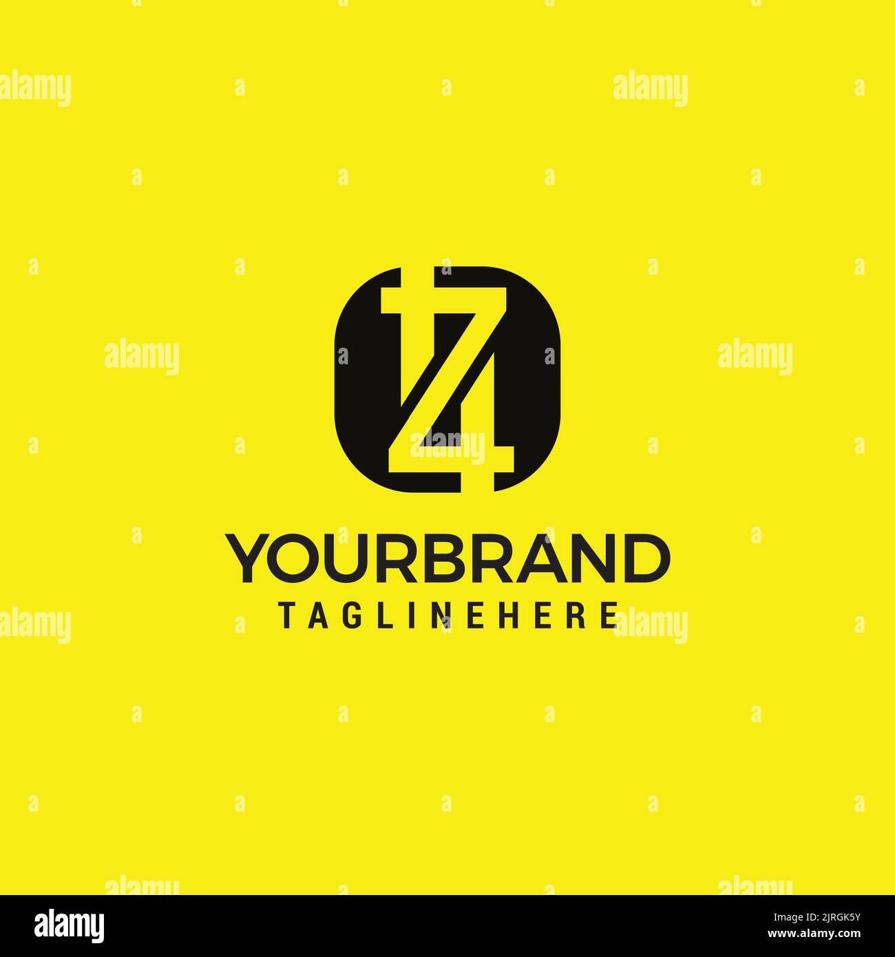 Z4 4Z 4 Z Elegant Initial Letter and Number Logo Vector Stock Vector ...