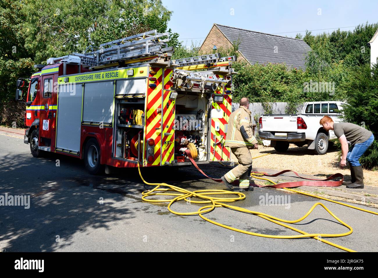 Fire Brigade call out to a Fire Hook Norton Oxfordshire England uk 2022 ...