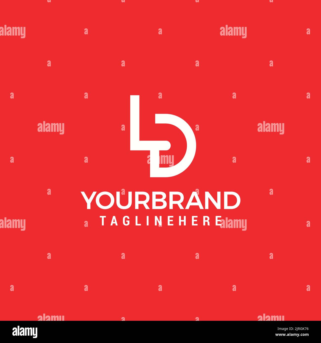 LD Logo Design Initial Based LD Monogram design vector Stock Vector ...