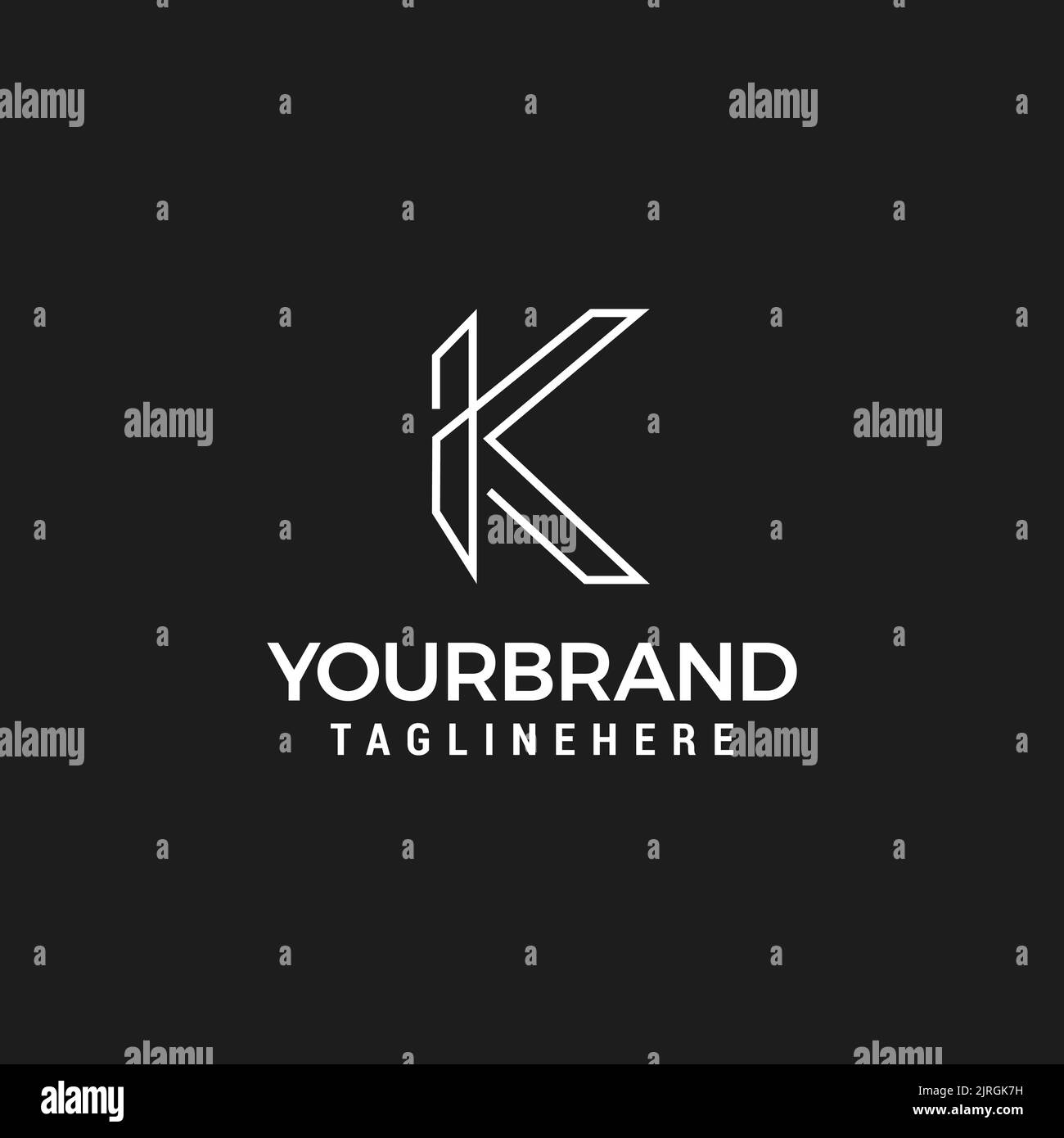 Letter K logo icon design template Trendy Minimal Monogram emblem ...