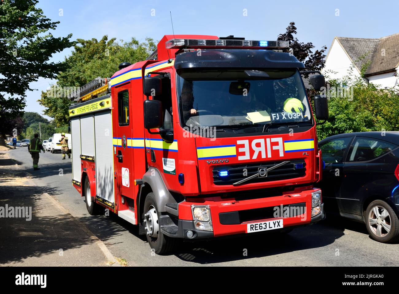 Fire Brigade call out to a Fire Hook Norton Oxfordshire England uk 2022 ...