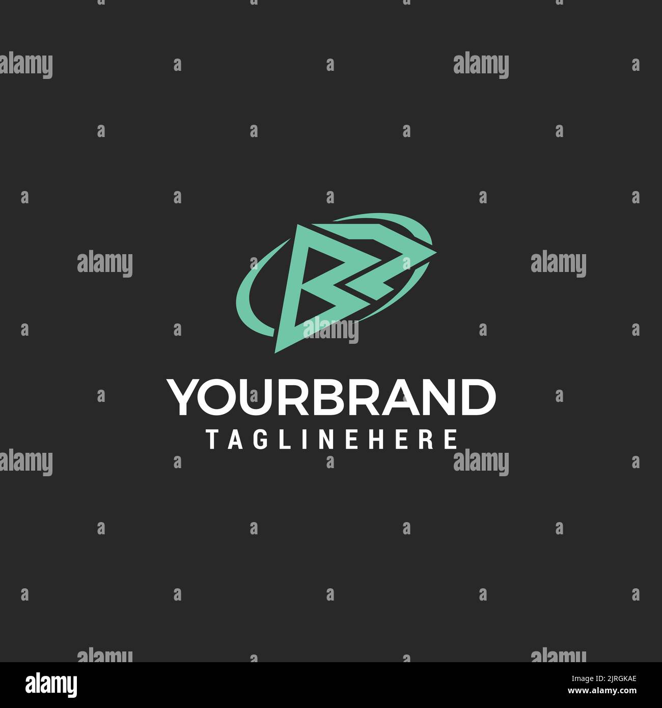 Creative Innovative Initial Letter Logo BR RB Monogram Professional initial design Stock Vector ...