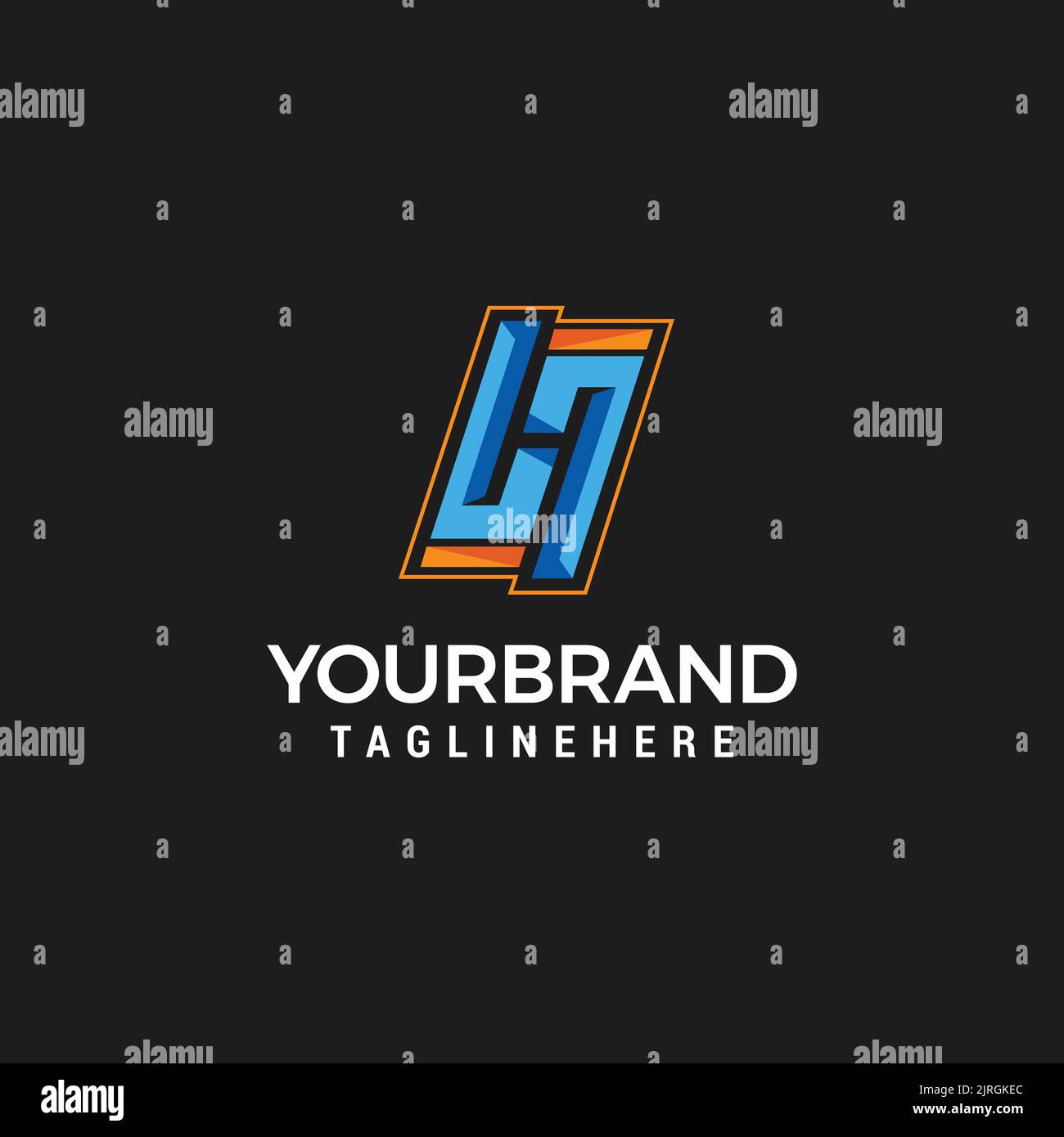 Initial H letter e sport logo illustration e sport mascot gamer team ...