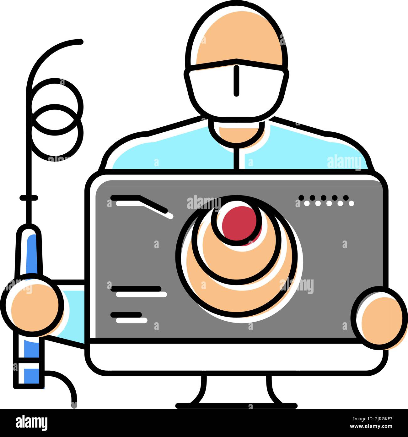 colonoscopy health check color icon vector illustration Stock Vector ...