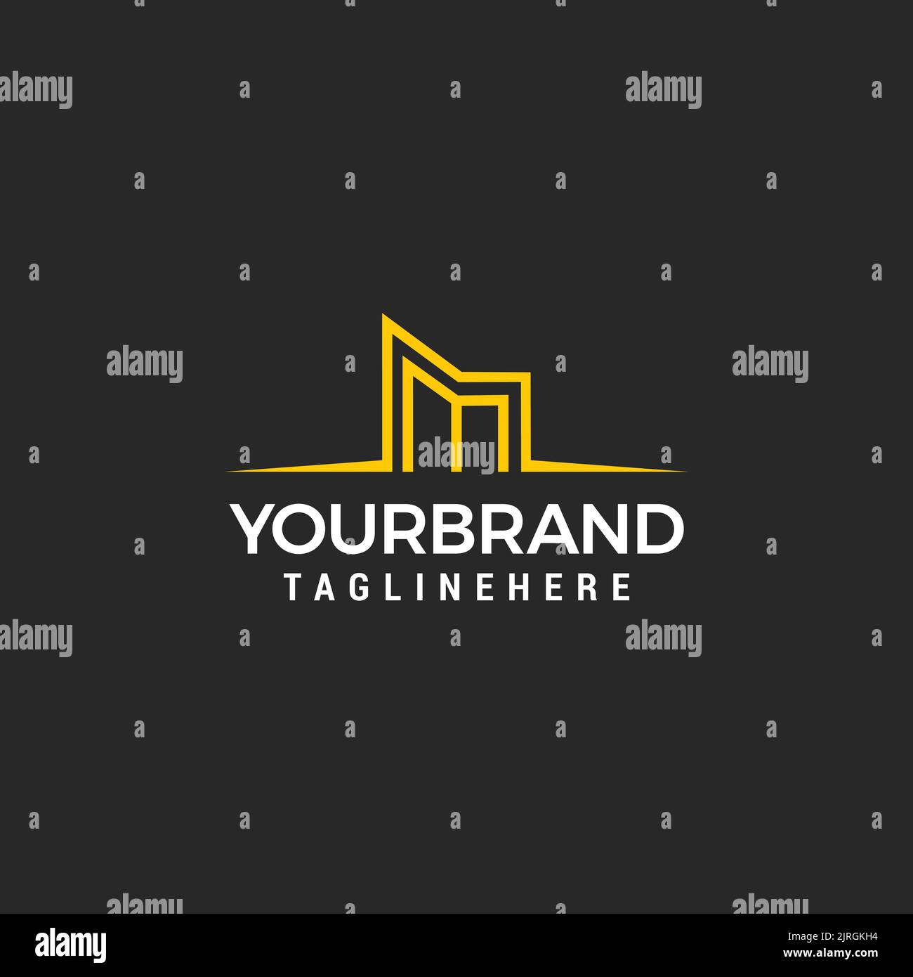 initial letter M logo line design template vector Stock Vector Image ...