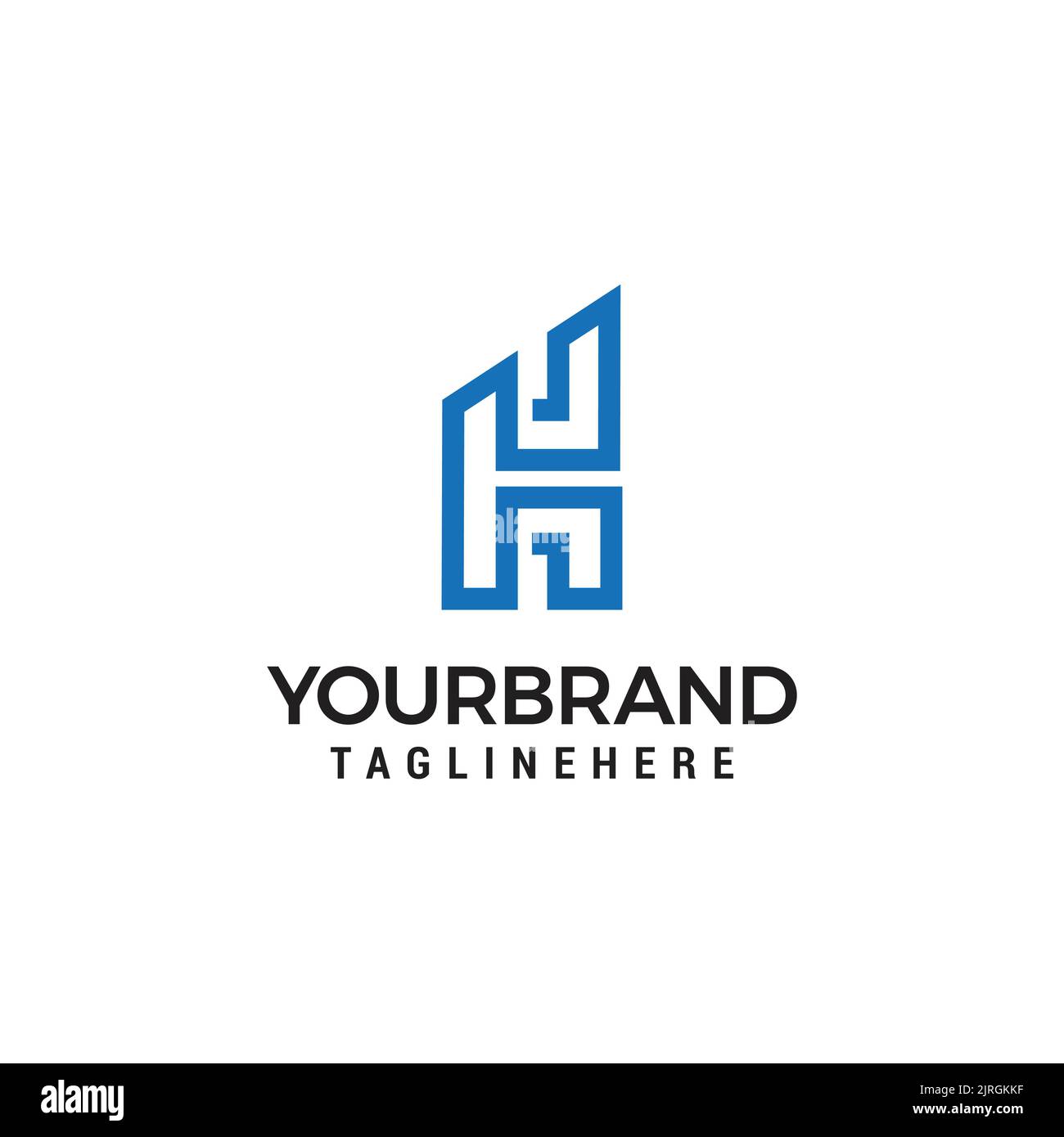 Vector graphic creative line alphabet symbol Letter H Logo Design Template Vector Stock Vector ...