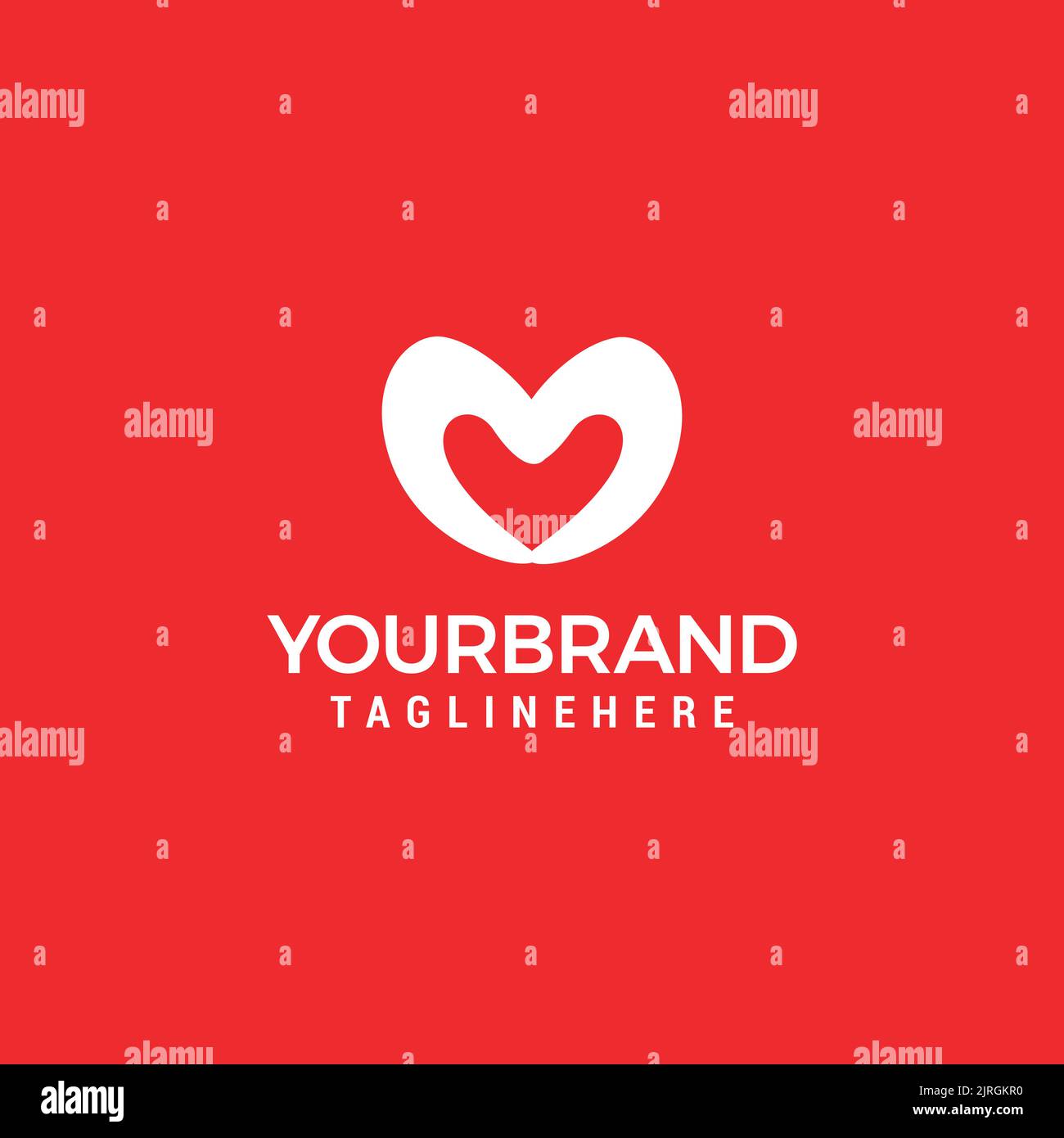 m love logo line design vector sign template Stock Vector Image & Art ...