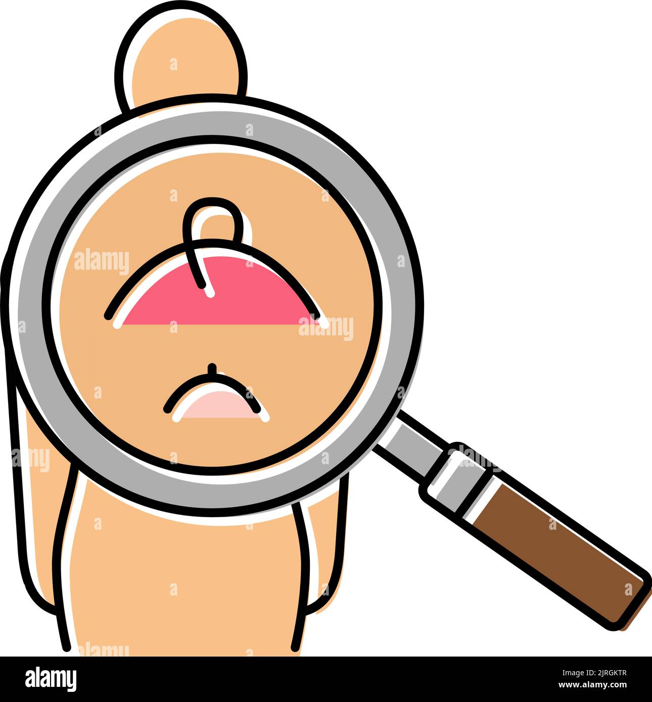 back ingrown hair research color icon vector illustration Stock Vector ...