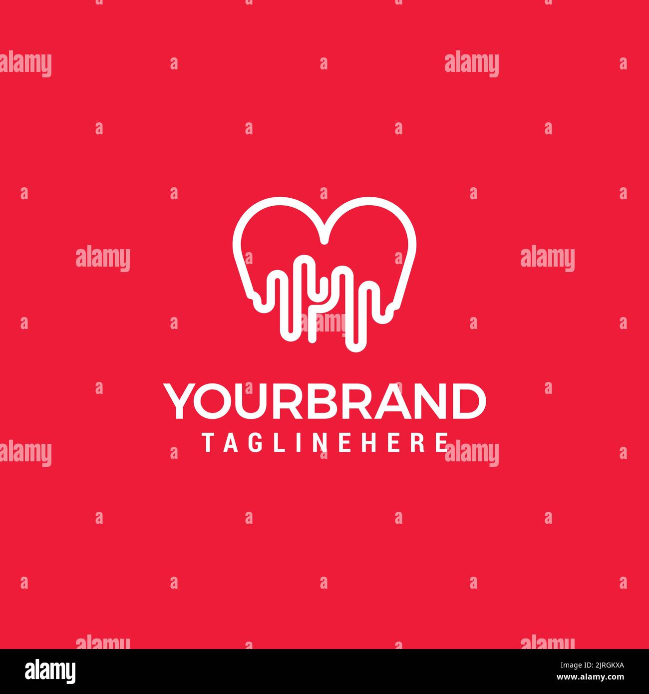 Heart signal Tech Logo Concept sign icon symbol Design with Letter H ...