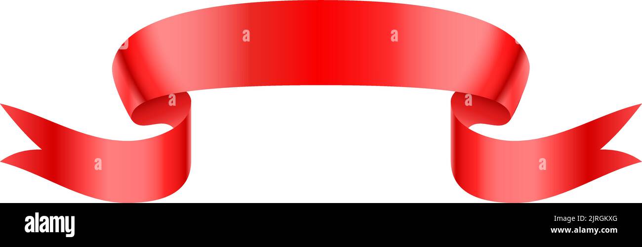 Red ribbon banner. Blank title scroll mockup Stock Vector Image & Art ...