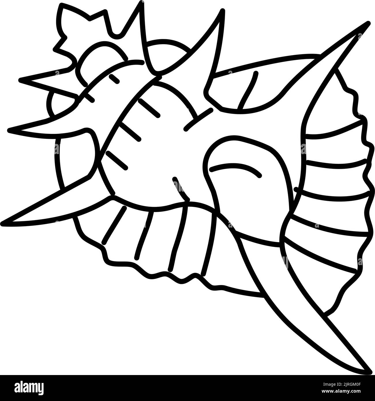 murex sea shell beach line icon vector illustration Stock Vector Image ...