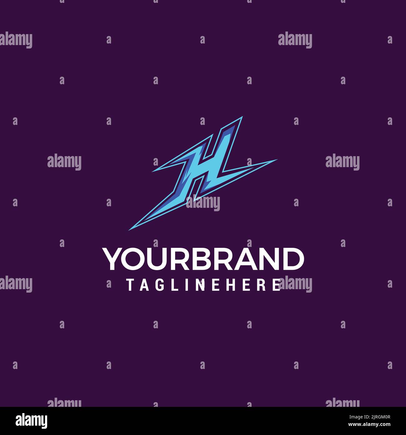 Initial letter H with icon for game logo concept Stock Vector Image ...