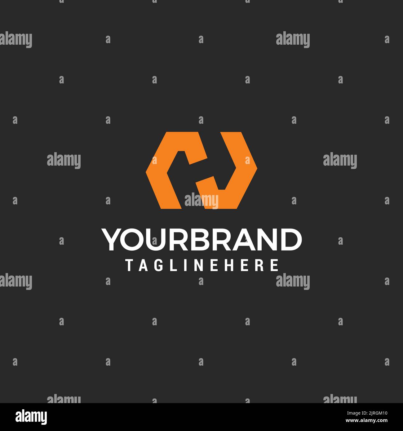 letter H hexagonal technology initial logo design hexagon monogram ...