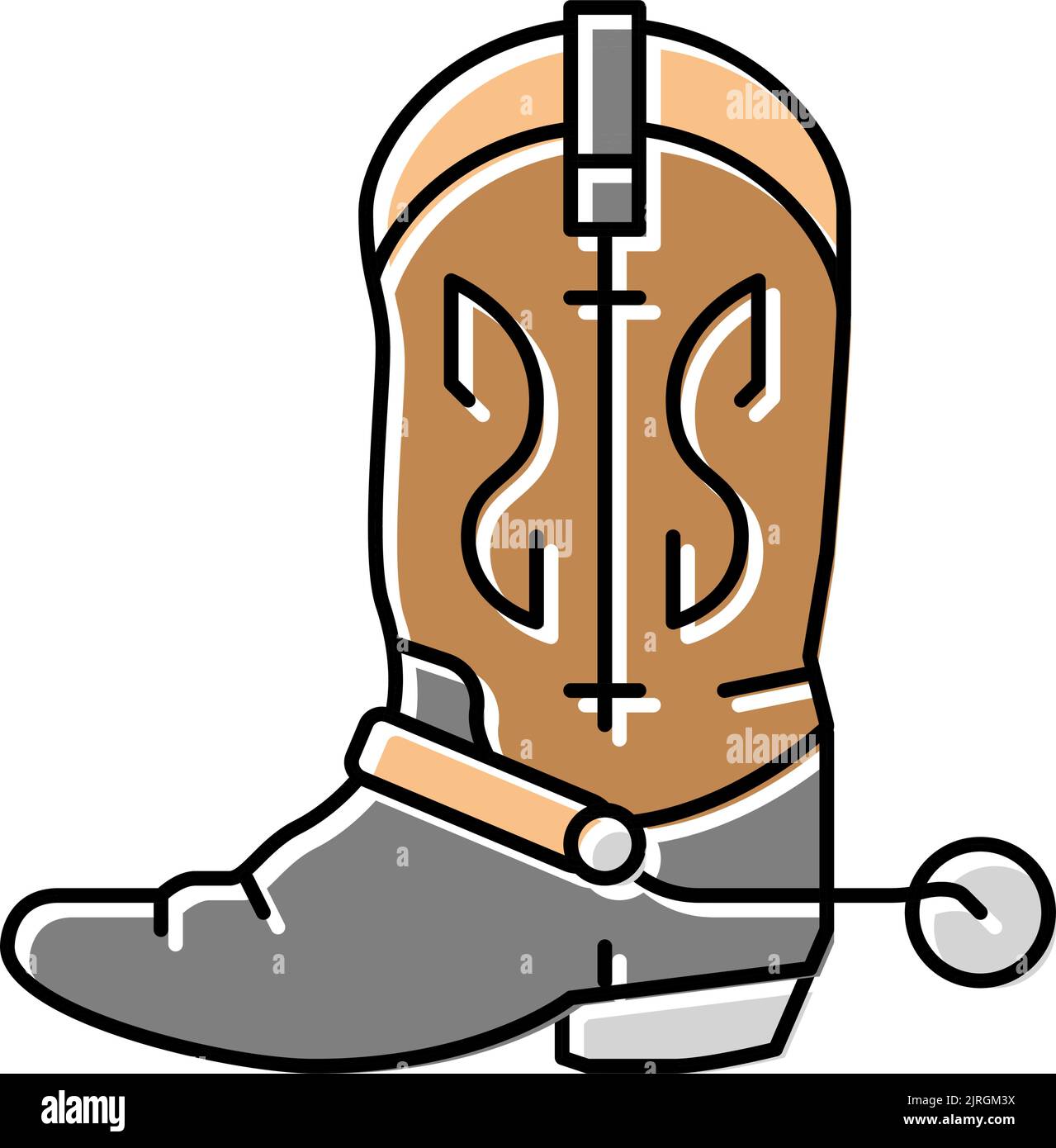 retro boot color icon vector illustration Stock Vector Image & Art - Alamy