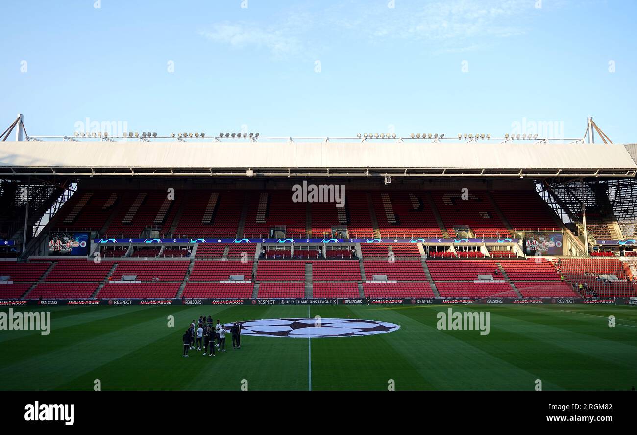 General view from inside the stadium before the UEFA Champions League ...