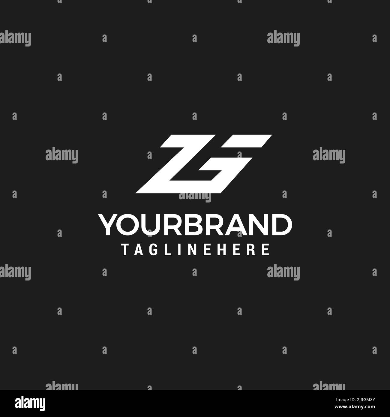 Initial Letter ZS Design Logo Design Template Vector Stock Vector Image ...