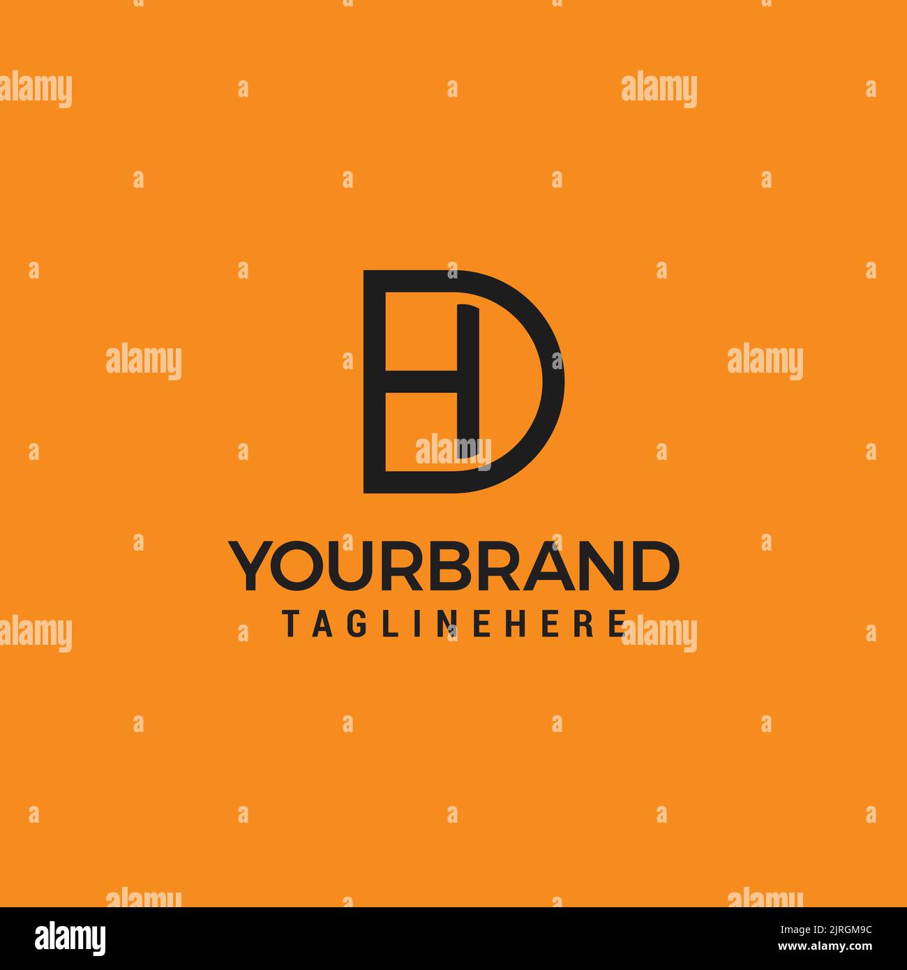 Initial letter HD monogram Logo Design Template Vector Stock Vector ...
