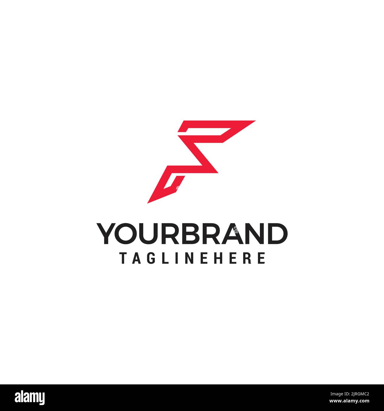 Alphabet letters monogram FS or SF Logo Line Design Template Vector ...