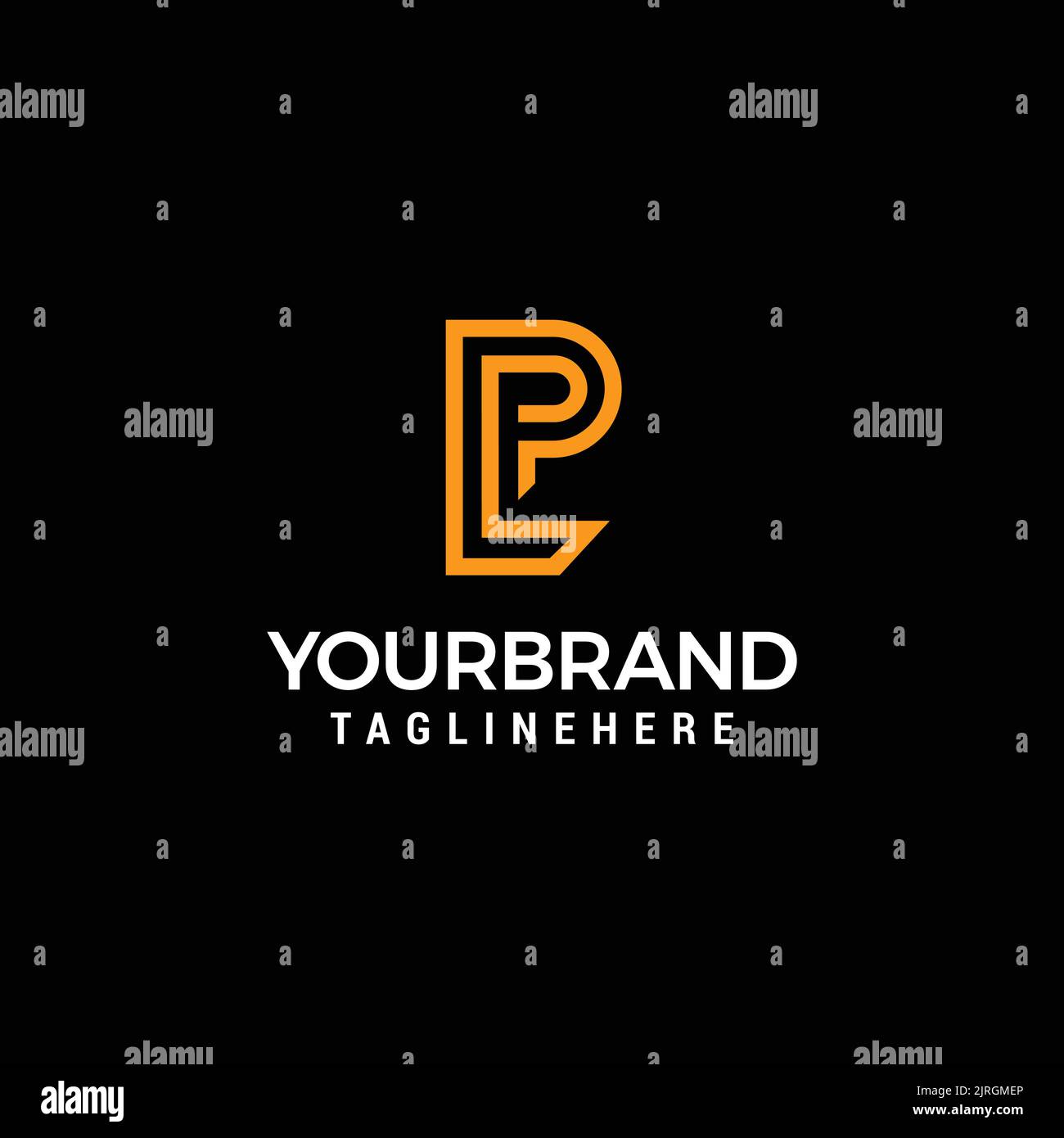 Alphabet letters Initials Monogram LP PL L and P Logo Line Design ...