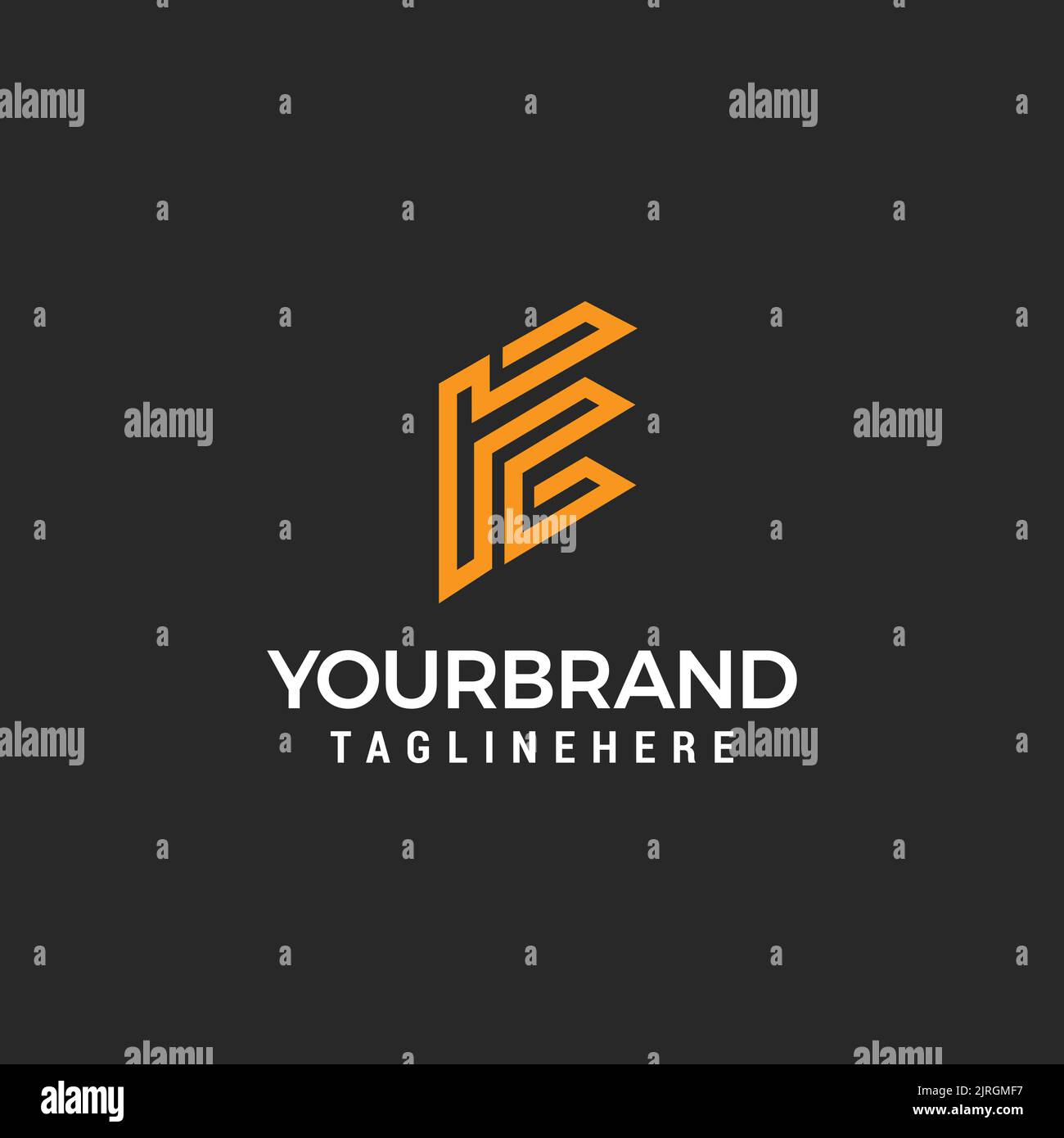 Alphabet letters Initials Monogram logo FE EF F and E Stock Vector ...