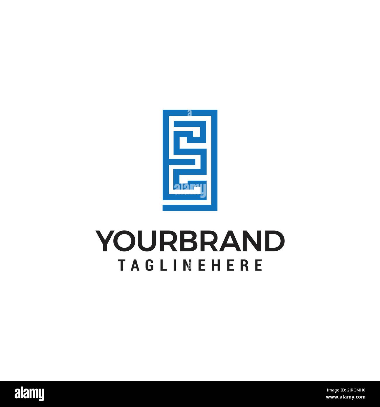 Abstract Letter E monoline Logo Line Design Template Vector Stock ...